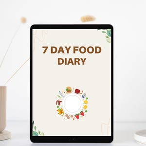 Digital Daily Food Journal, Printable Daily Food Diary, Editable Food ...