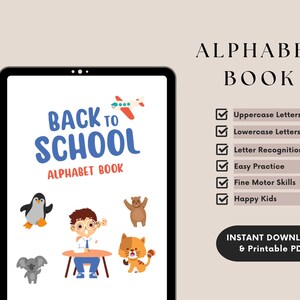 Alphabet Tracing Printables, Alphabet ABC Book, Handwriting Practice ...