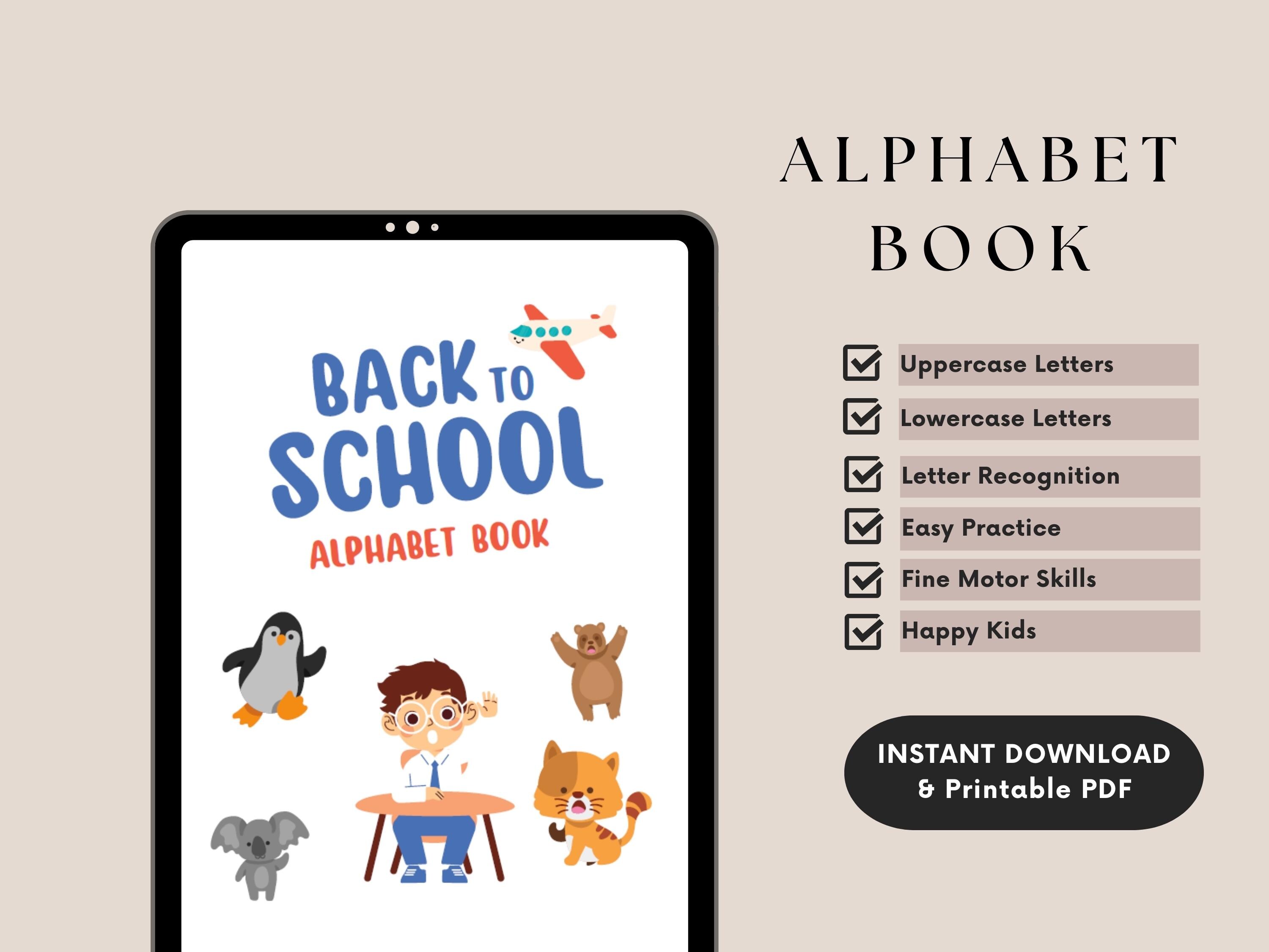 Alphabet Tracing Printables, Alphabet ABC Book, Handwriting Practice ...