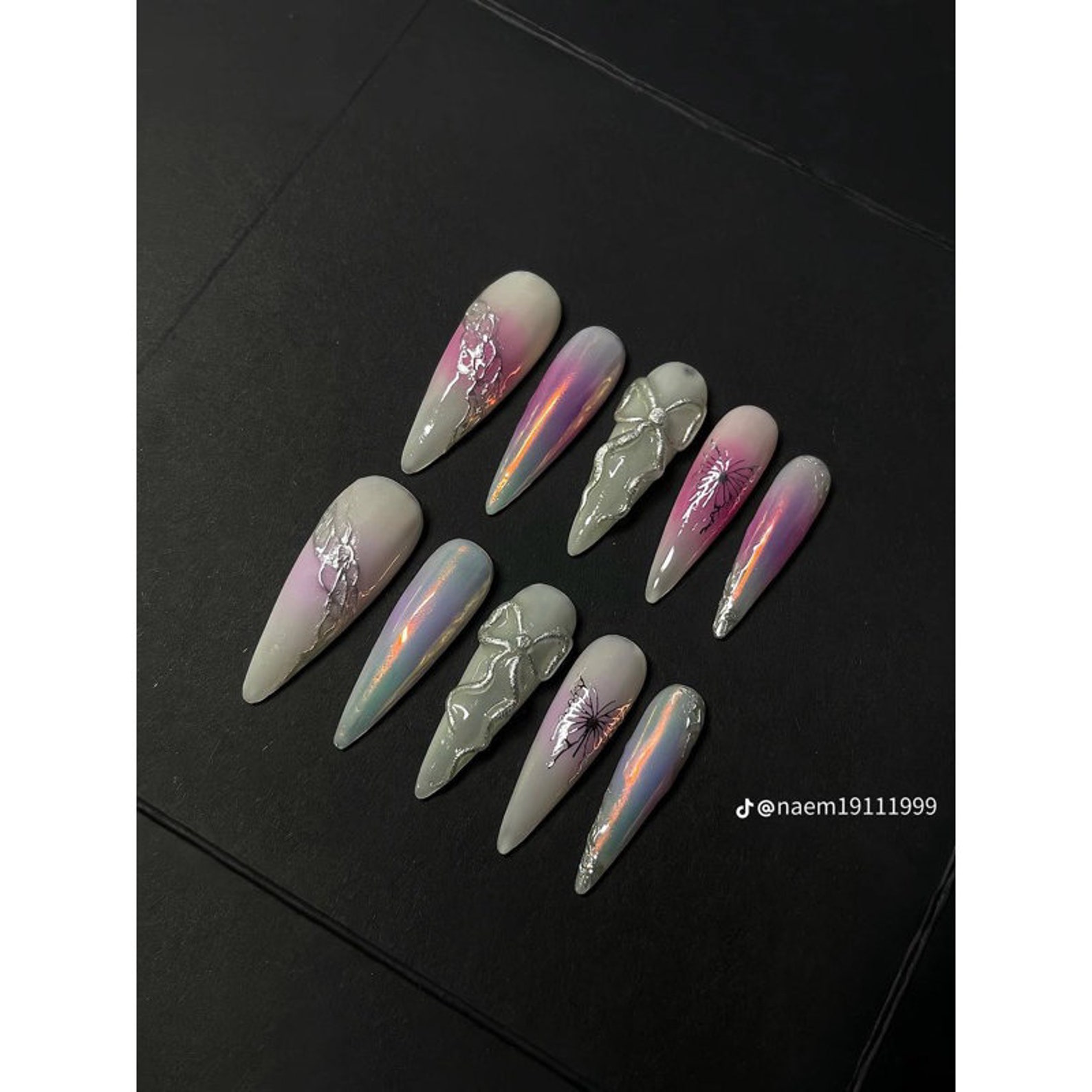 Party Nail Designs, Bridal Nail Designs - Etsy