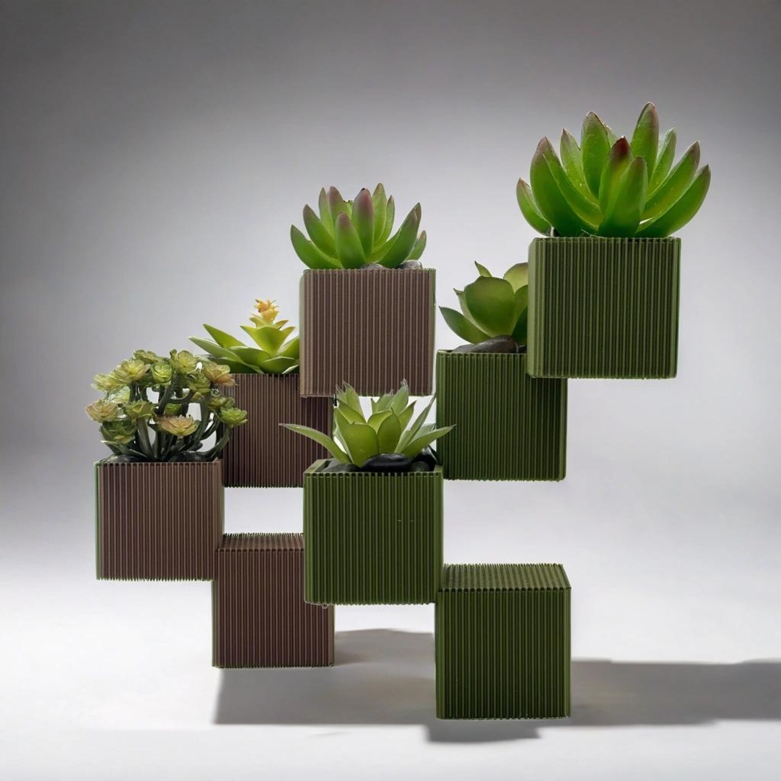 Flying Cubes Planter Cubes Planter Modern Flying Cubes Pot Decorative ...