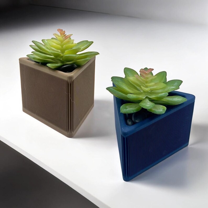 Triangle Planter Triangle Pot Modern Geometric Planter Contemporary ...