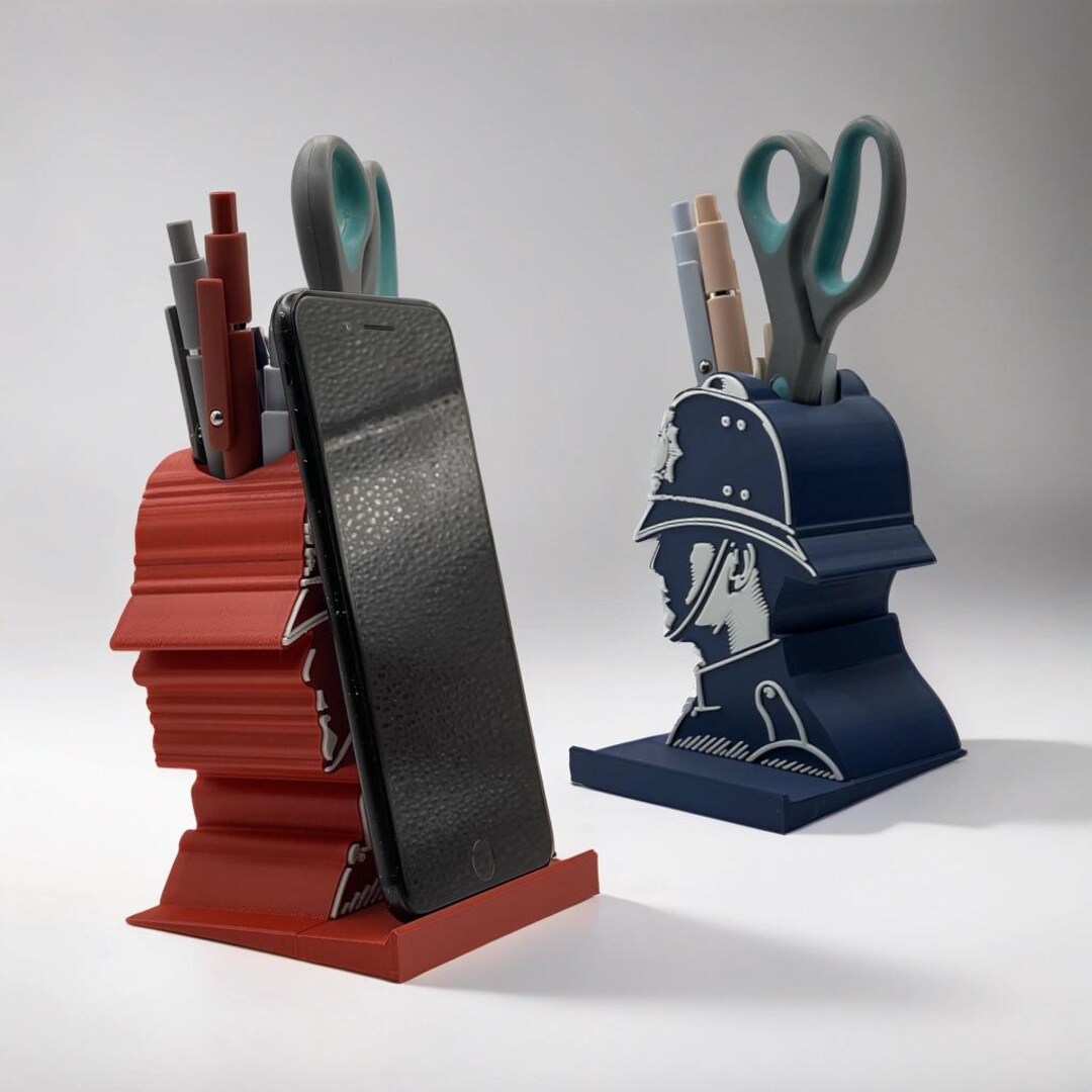 Policeman Phone and Pen Holder | Policeman Desk Organizer | Policeman ...