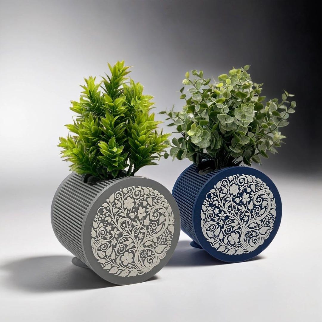 Unique Modern Circle Planter Modern Cylinder Pot Contemporary Plant Pot ...