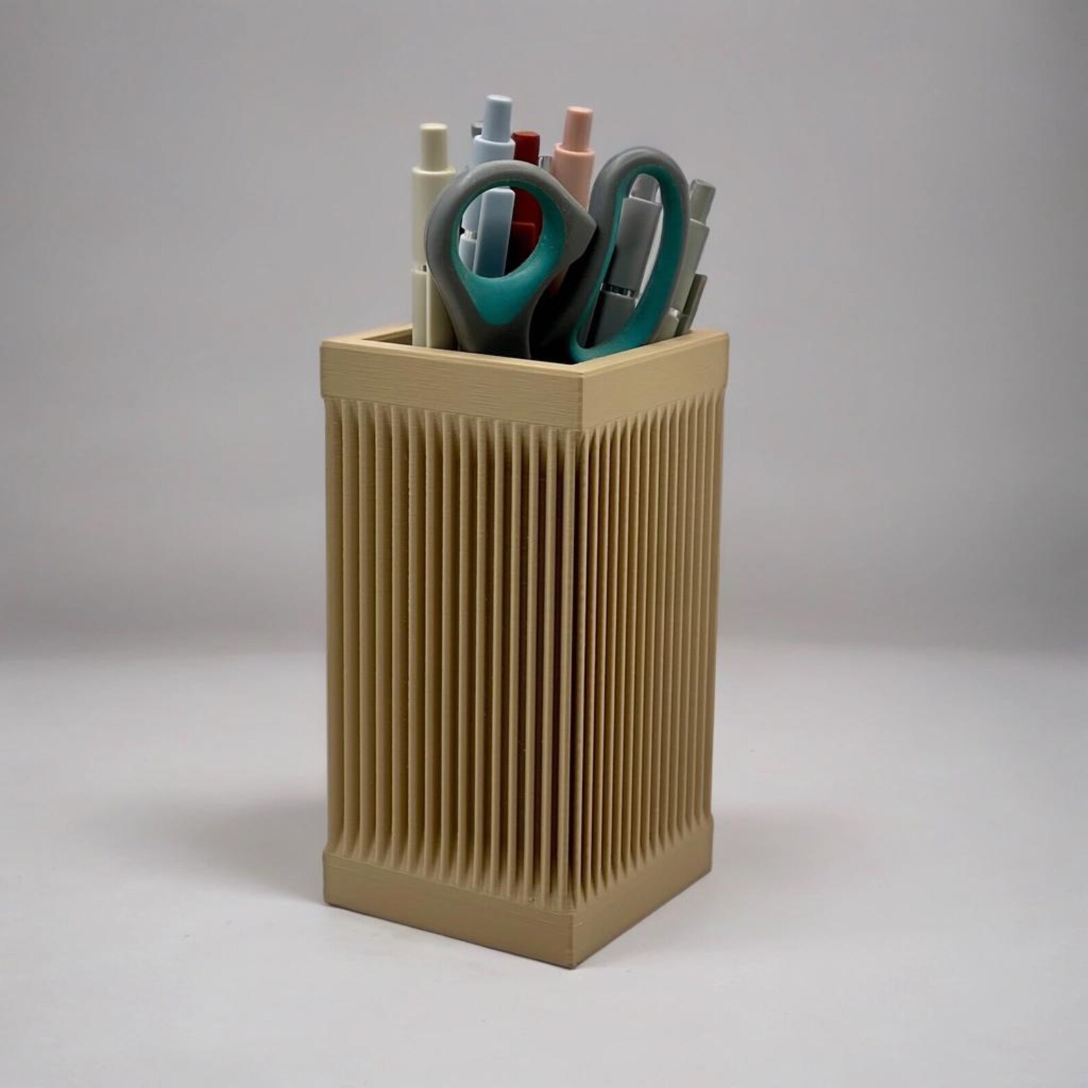 Tall Square Pen Holder | Square Desk Organizer | Square Storage Cup ...
