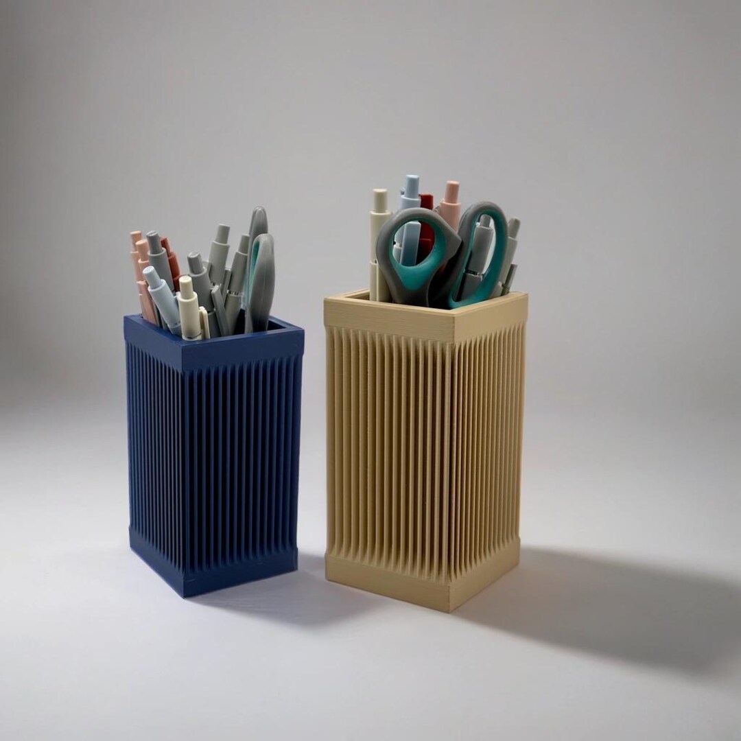 Tall Square Pen Holder Square Tall Pen Holder Square Pens Organizer ...