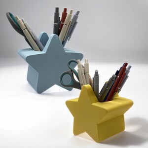 Star Pen Holder | Star Desk Organizer | Star Stationery Holder | Modern ...