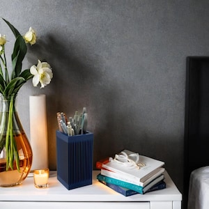 Tall Square Pen Holder | Square Desk Organizer | Square Storage Cup ...