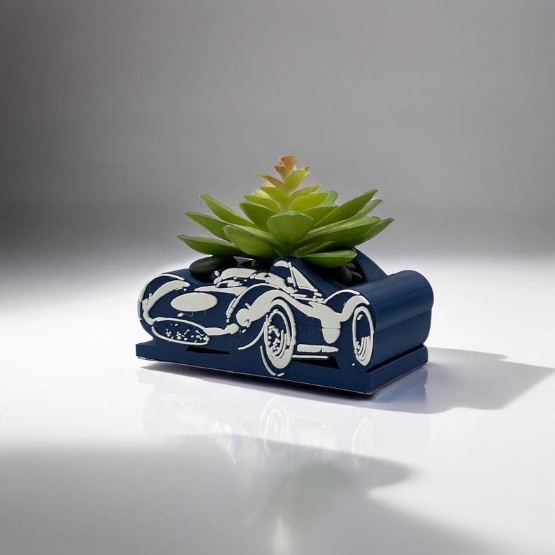 Silhouette Planter Racing Car Racing Car Planter Modern Geometric ...