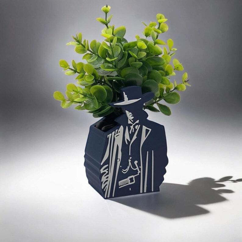 Villain Cowboy Silhouette Planter Cowboy Villain Silhouette Pot Villain ...