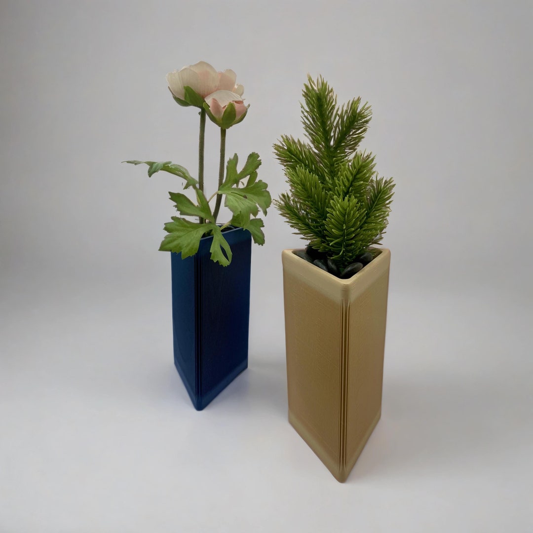 Tall Triangle Planter Triangle Planter Modern Triangle Tall Pot ...