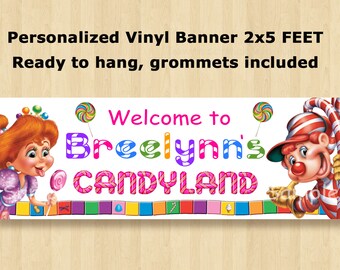 Candyland Banner | Etsy