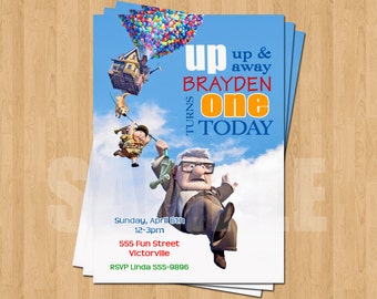Pixar up Invitation - Etsy