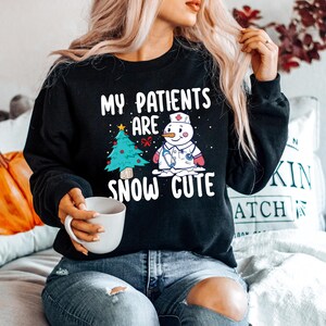 Nurse Snowman Christmas Shirt, My Patients Are Snow Cute, Nurse ...