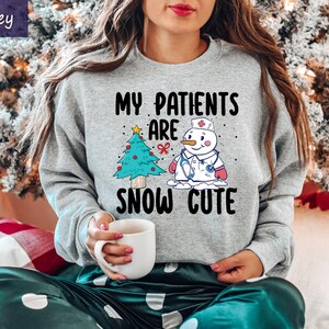 Nurse Snowman Christmas Shirt, My Patients Are Snow Cute, Nurse ...