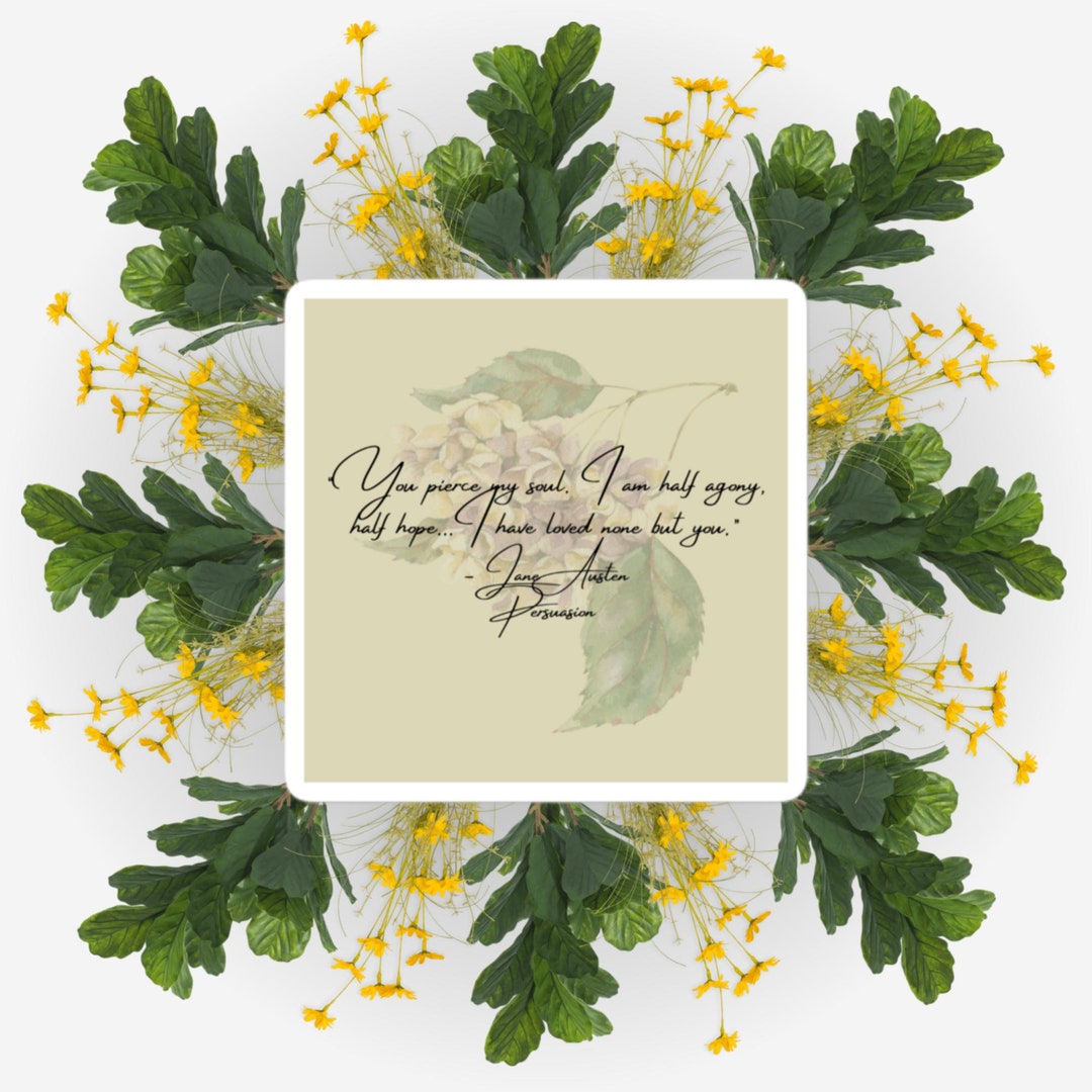 Jane Austen's Persuasion Everlasting Love Quote Bubble-free Stickers - Etsy