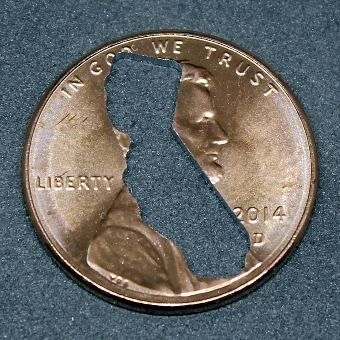 Lucky Penny With California Cut Out - Etsy