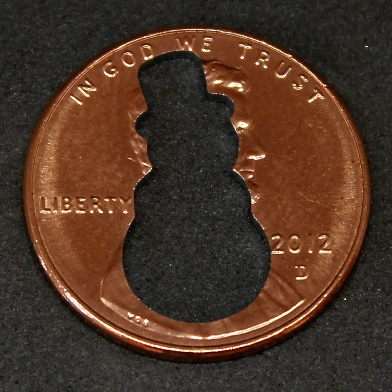 Lucky Penny With Snowman Cut Out - Etsy