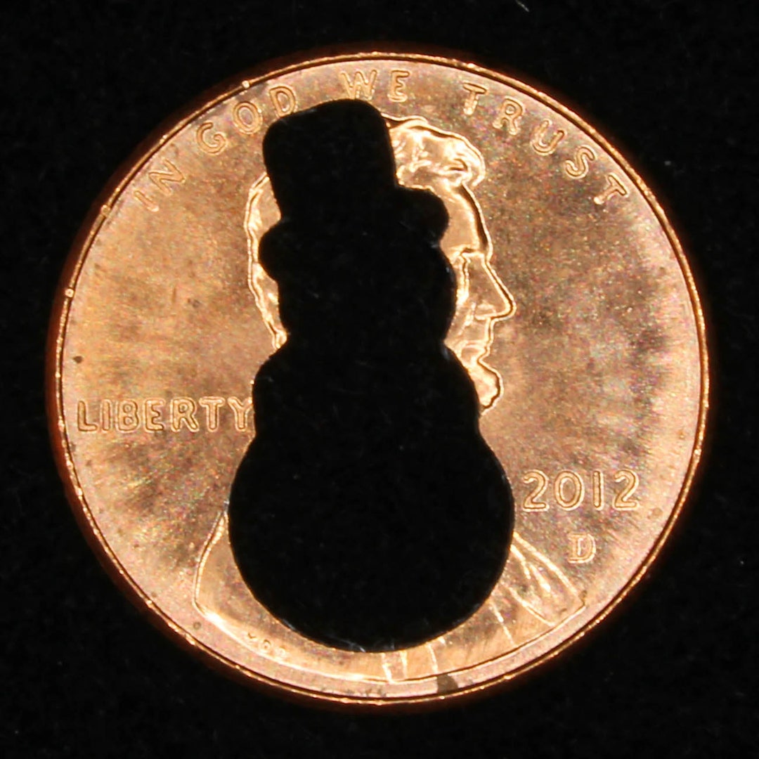 Lucky Penny With Snowman Cut Out - Etsy
