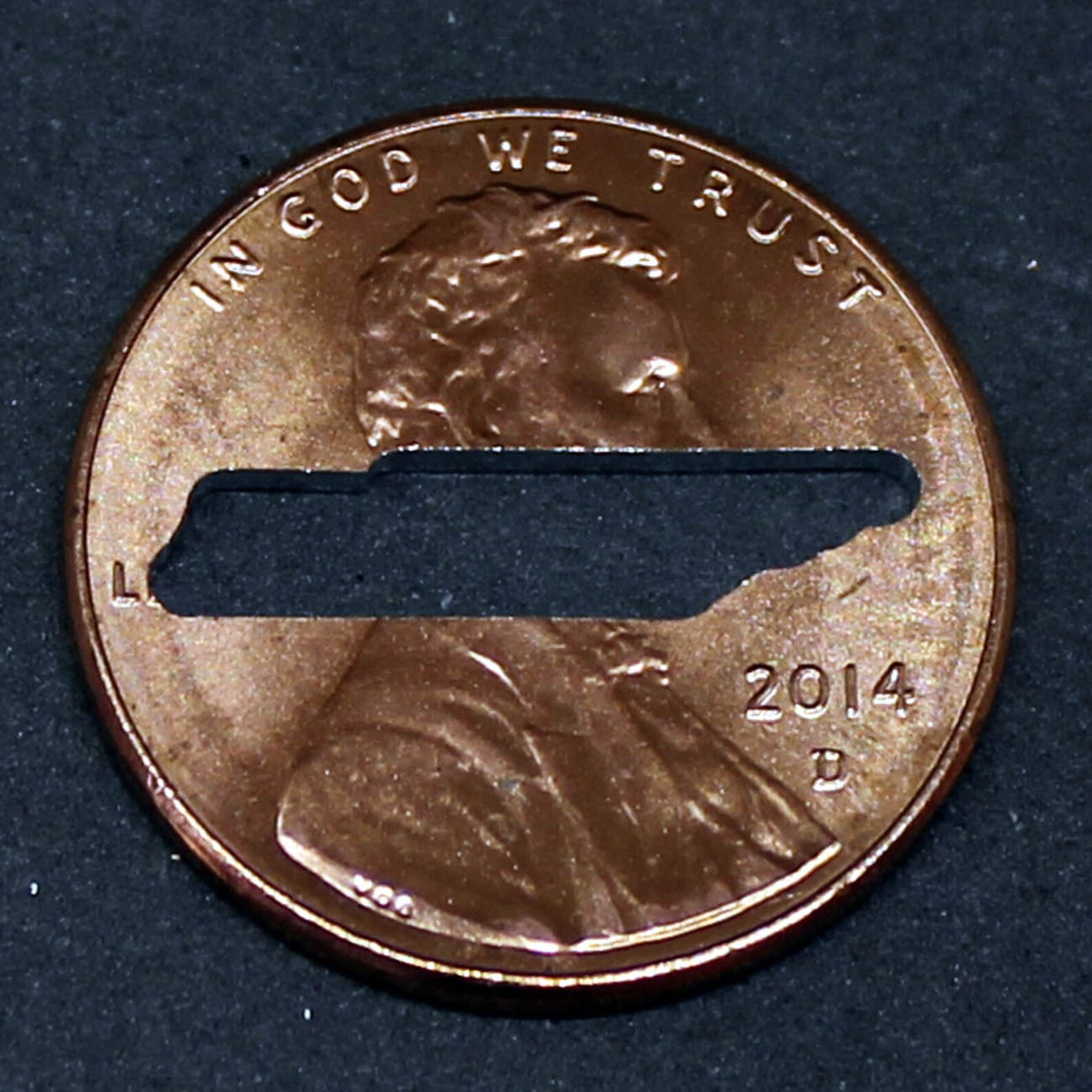 Lucky Penny With Tennessee Cut Out - Etsy