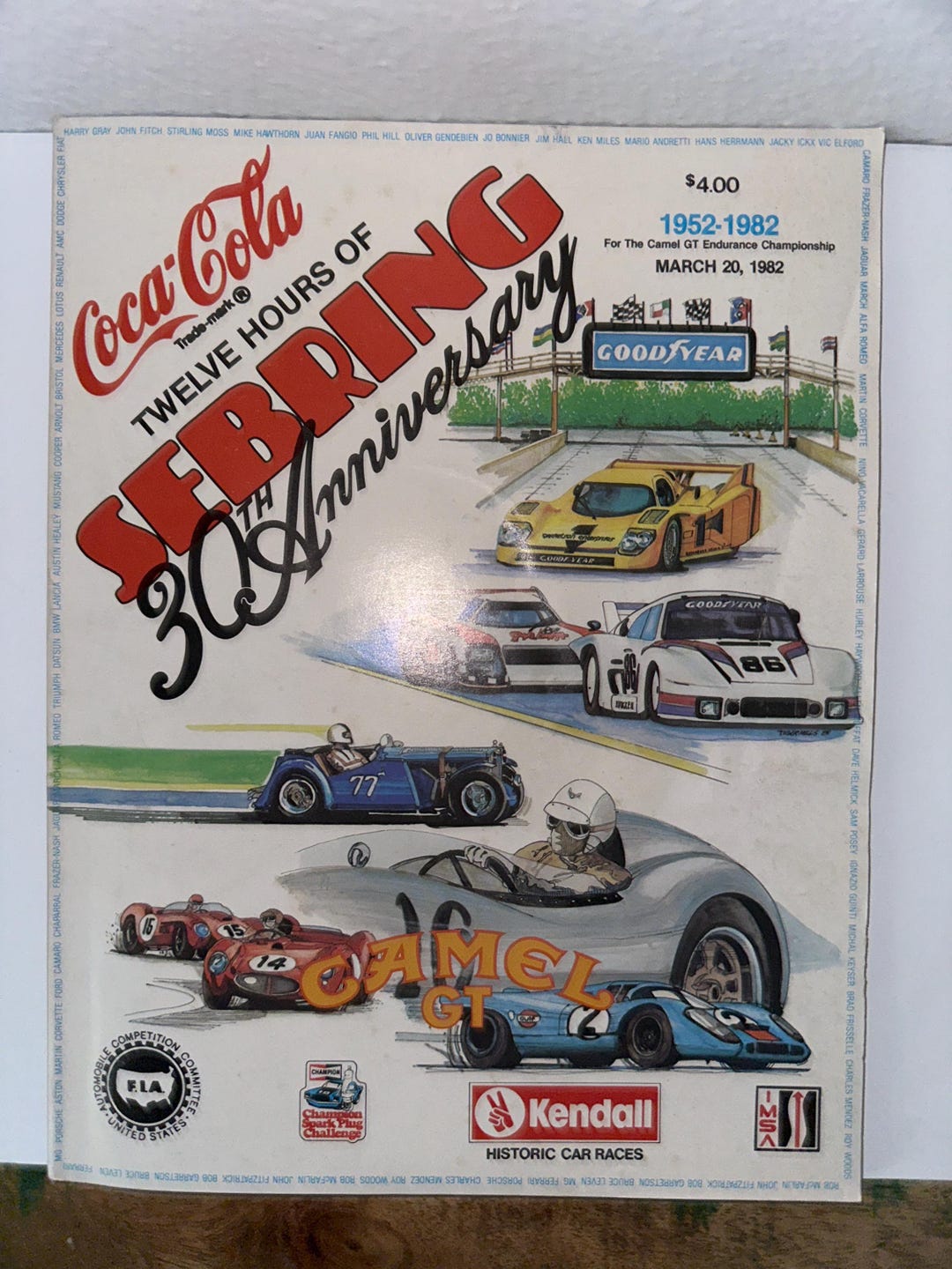 12 Hours of Sebring Pamphlet, Ticket, Newspaper. 30th Anniversary. - Etsy