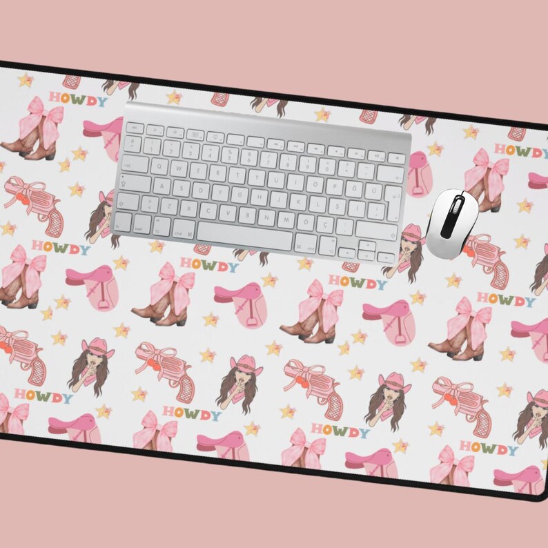 Coquette Cowgirl Gaming Mouse Pad Desk Mat Decoration, Coquette Room ...