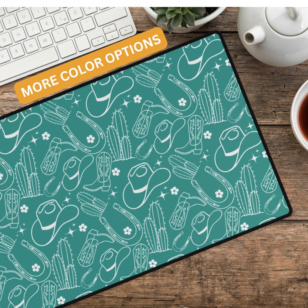 Western Decor Large Mousepad, Cowgirl Desk Accessories, Cowgirl ...
