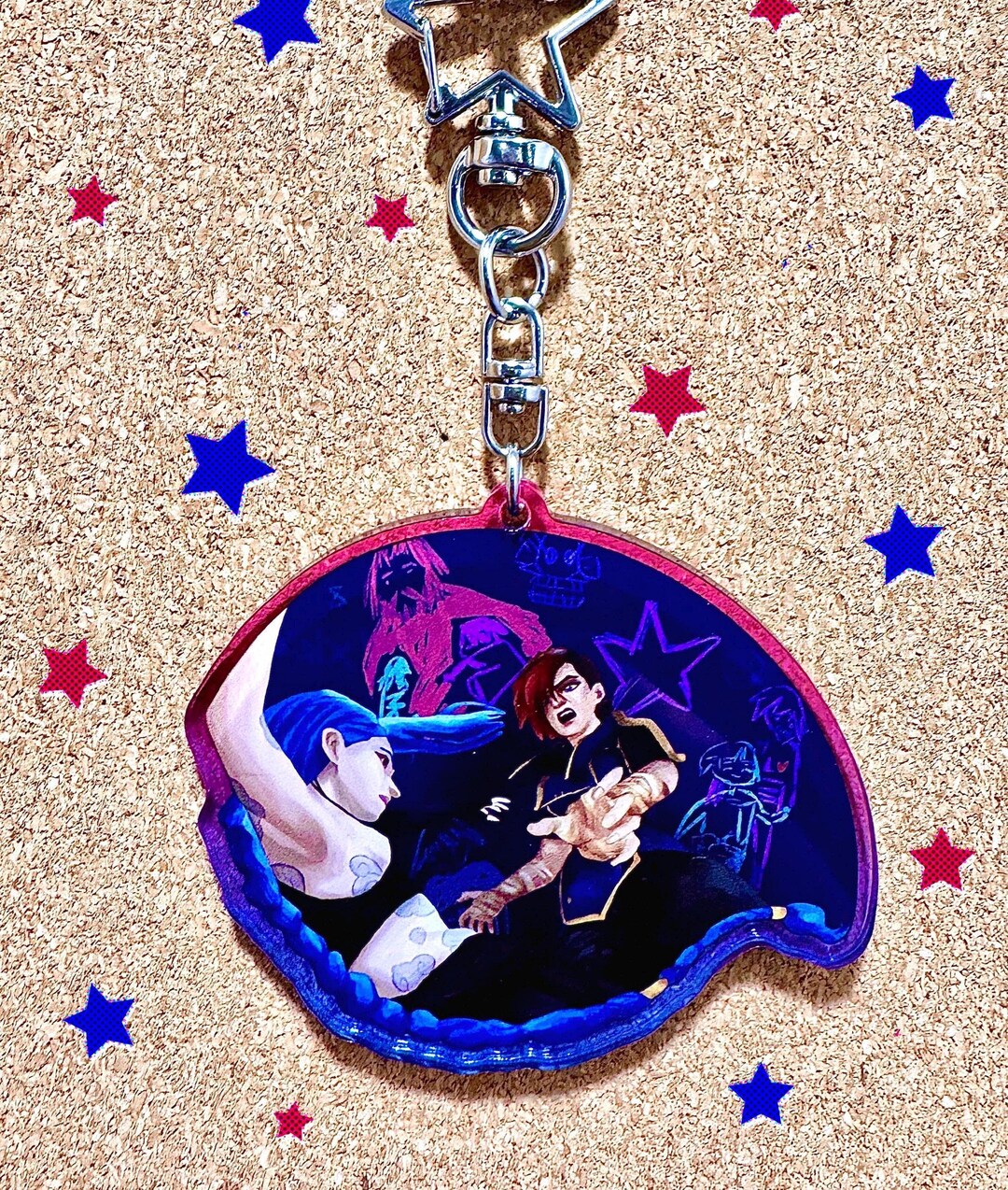 Jinx & Vi Arcane Keychain - Etsy