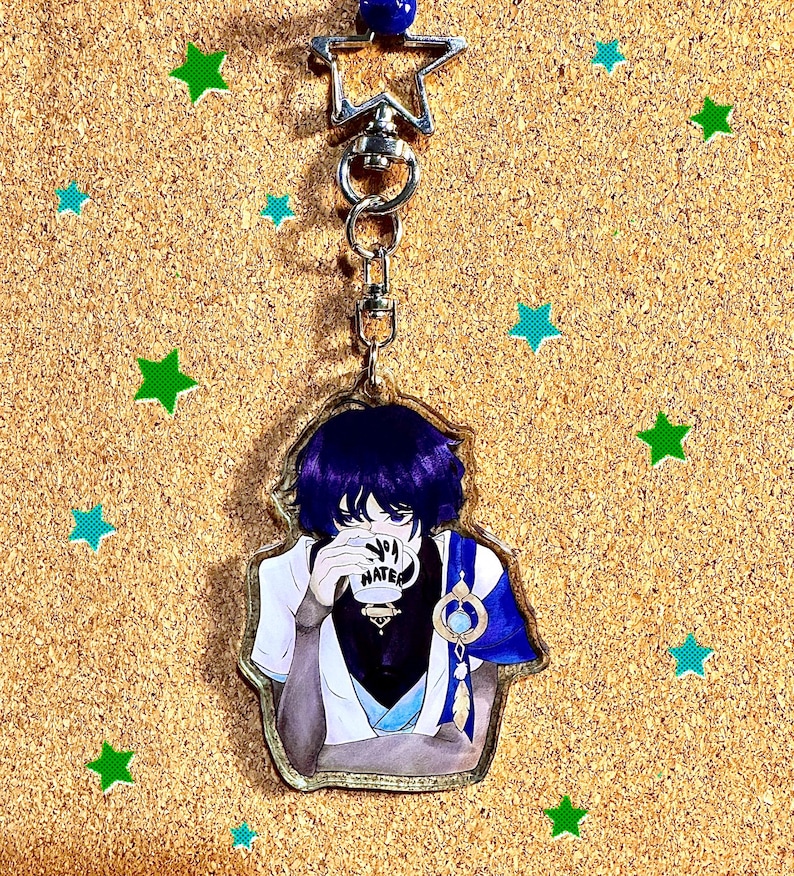 Genshin Impact Scaramouche/wanderer Keychain - Etsy