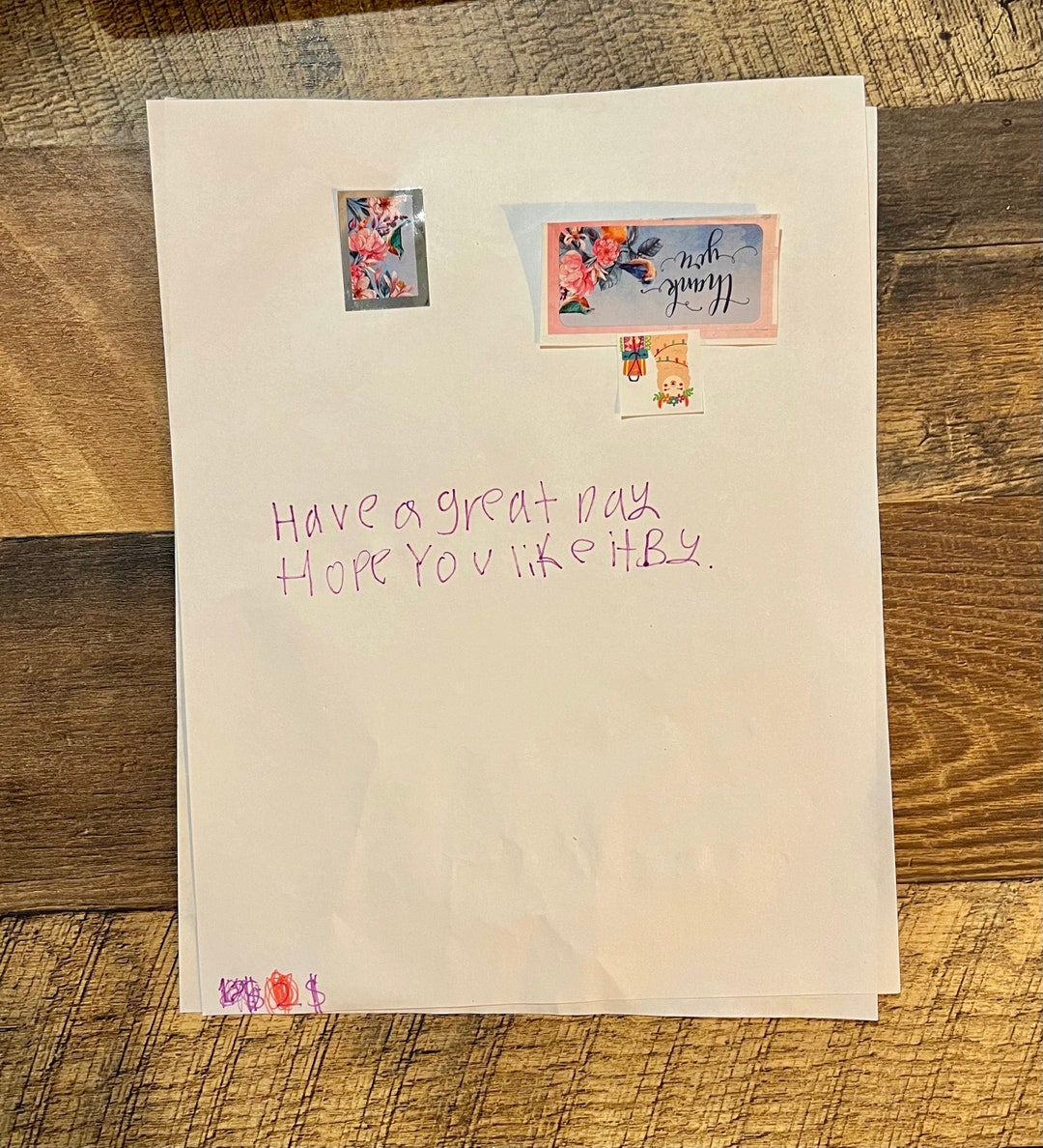 Kids Greeting Card and Writing Sheet - Etsy