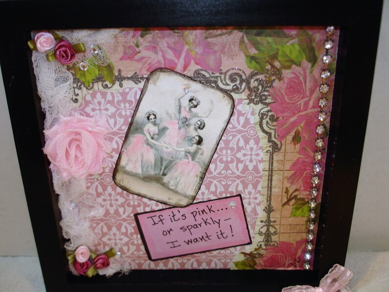 PINK Collage Art Mixed Media for Pink Lovers Shabby Pink - Etsy