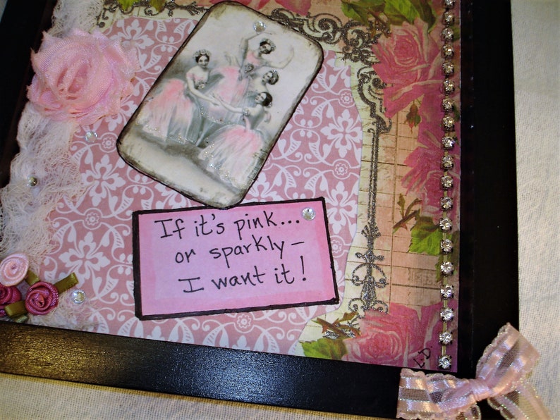 PINK Collage Art Mixed Media for Pink Lovers Shabby Pink - Etsy