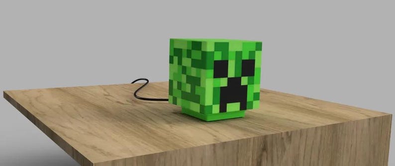 Minecraft Creeper LED Light STL/3D Model - Etsy