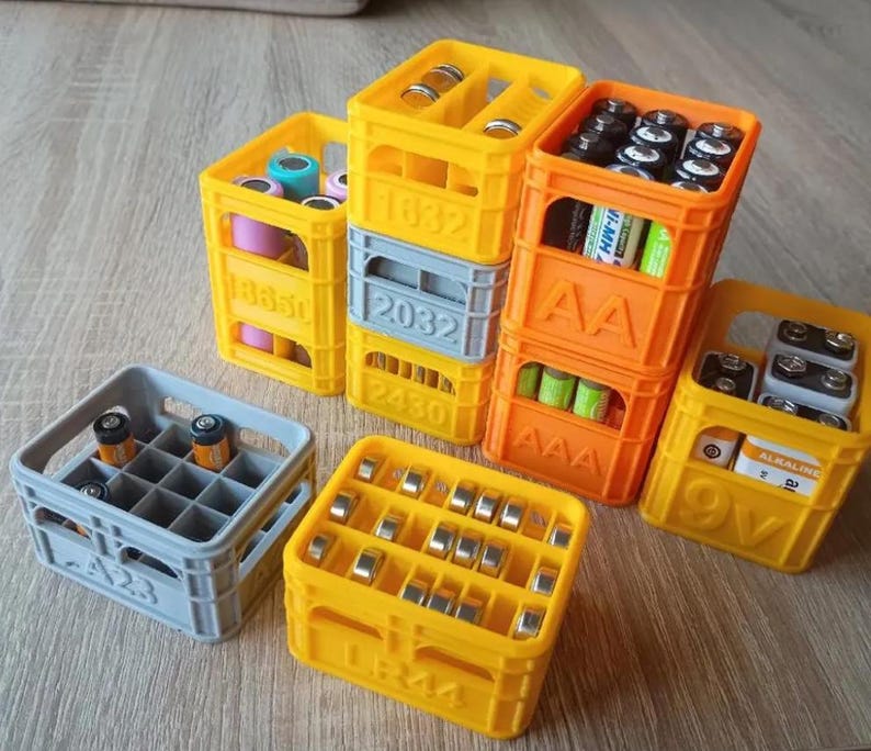 Battery Beer Crate Storage STL - Etsy