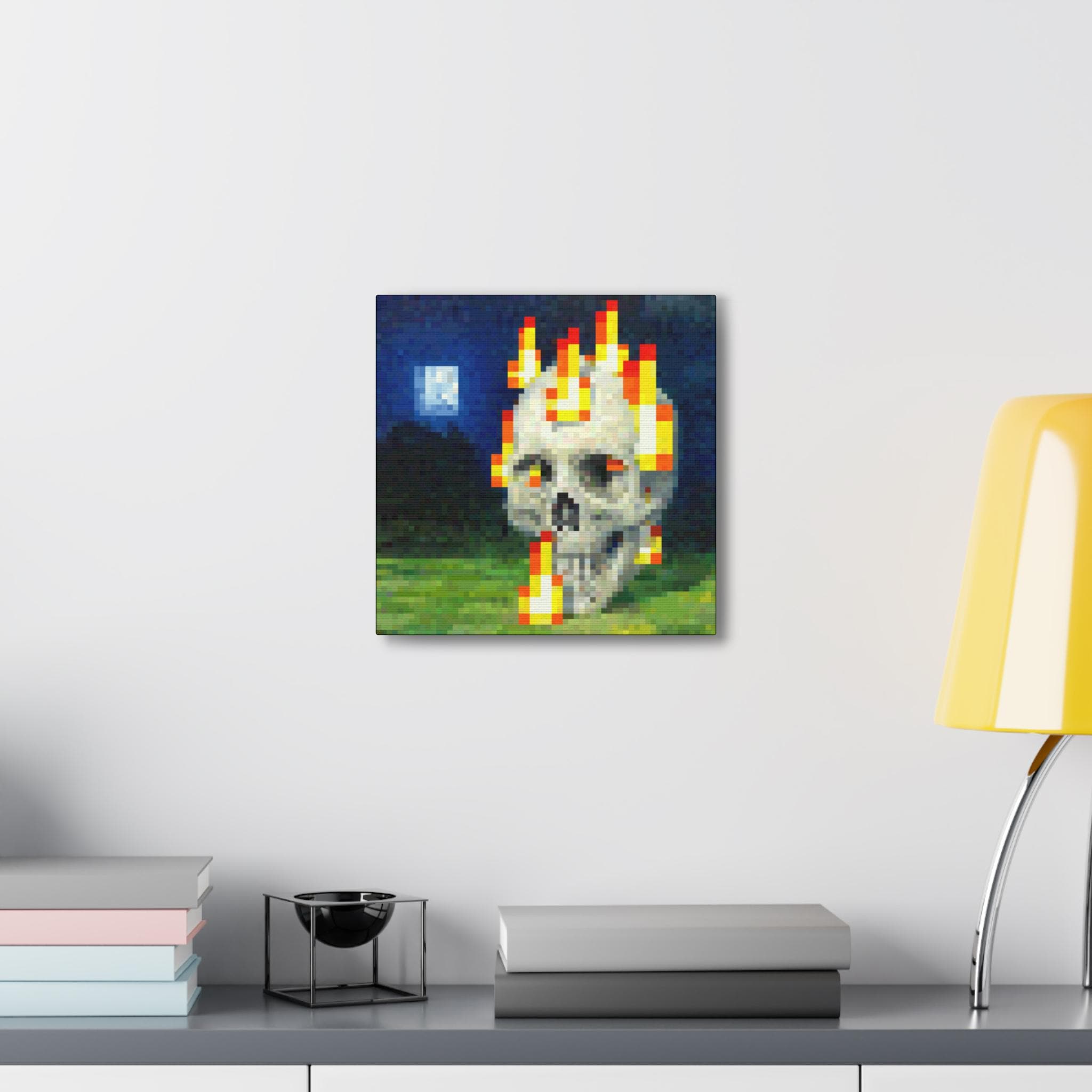 Minecraft Skull on Fire Painting Featured In-game - Etsy