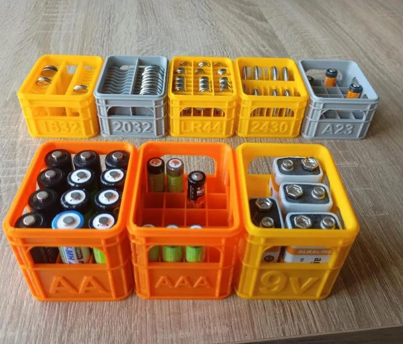 Battery Beer Crate Storage STL - Etsy