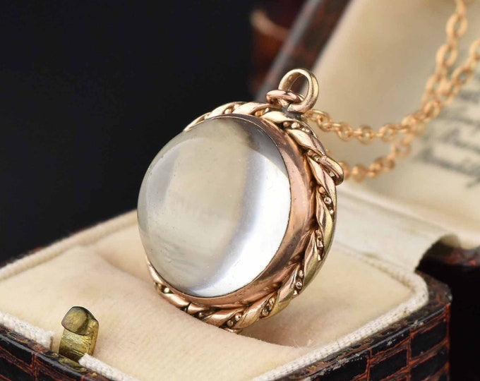 Antique Rock Crystal Locket, Pools of Light Rolled Gold Pendant ...