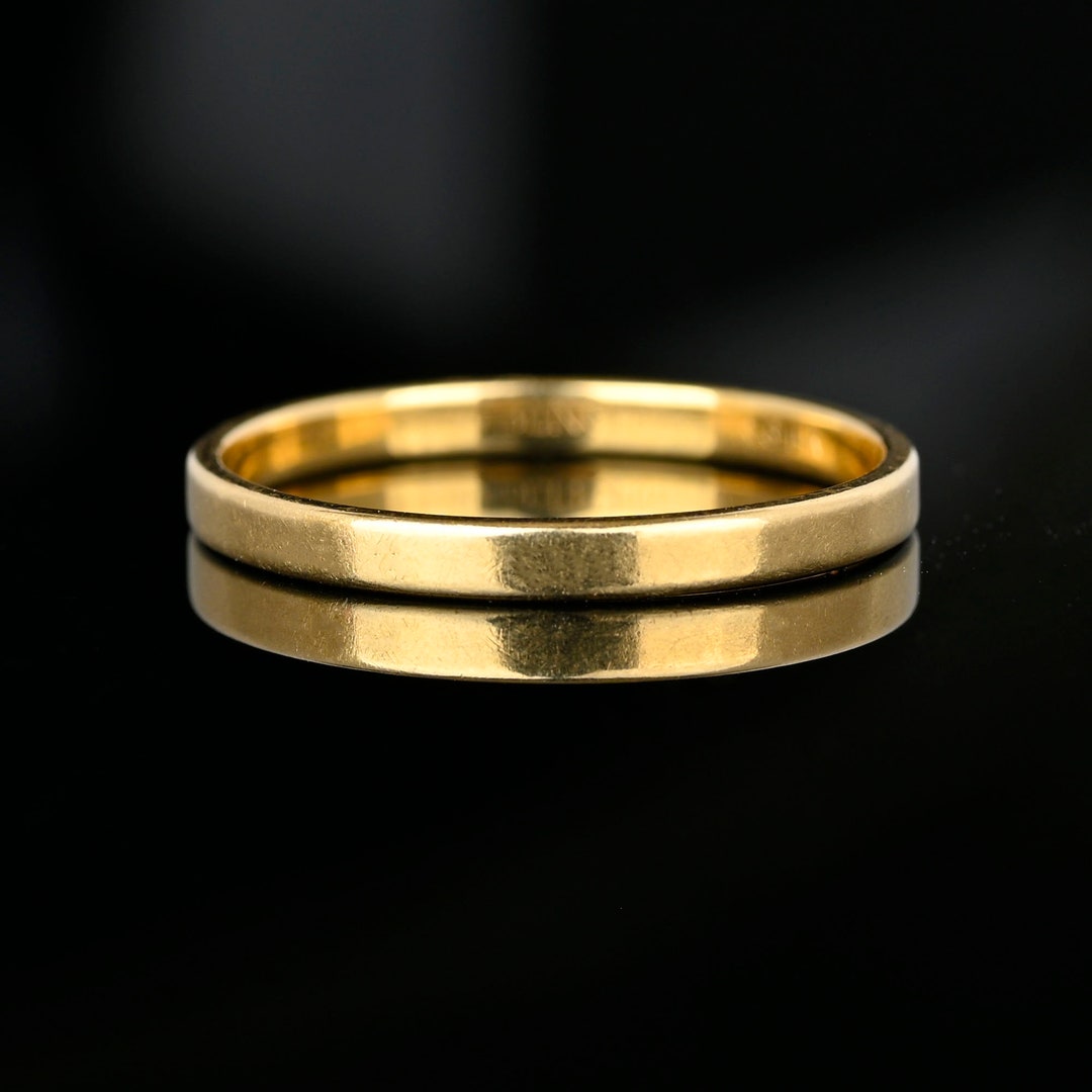 Vintage 14K Gold Band Ring, Wedding Band Ring, Gold Eternity Band ...
