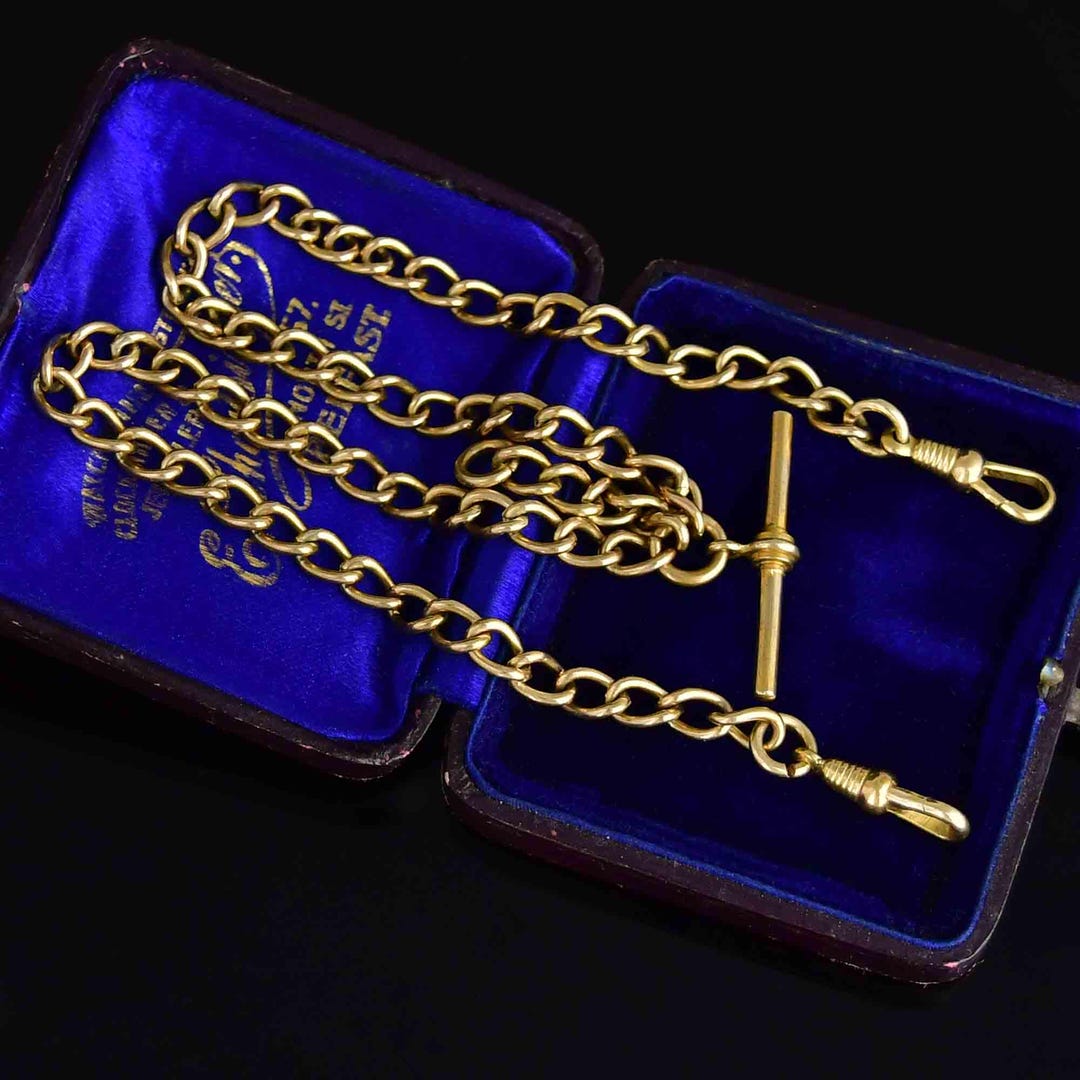 Antique Rolled Gold Albert Watch Chain Necklace: Thomas Hopwood ...