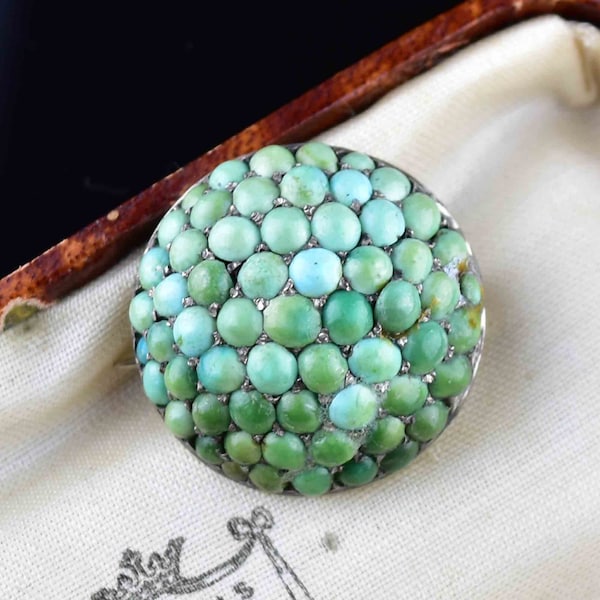 Turquoise Brooch - Etsy