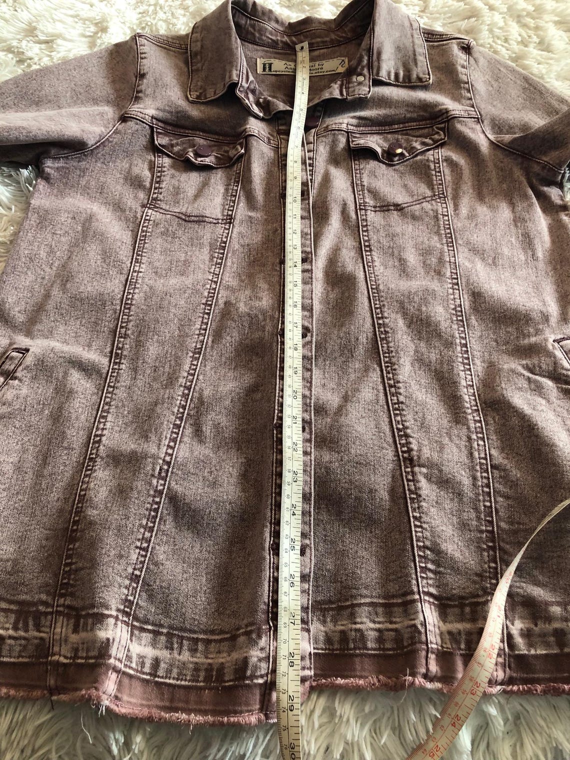 Prince Purple Rain Up-cycled Purple Long Line Denim Jacket/mini Dress ...