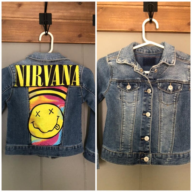 Nirvana Up-cycled Kids Denim Jacket Size 5 - Etsy