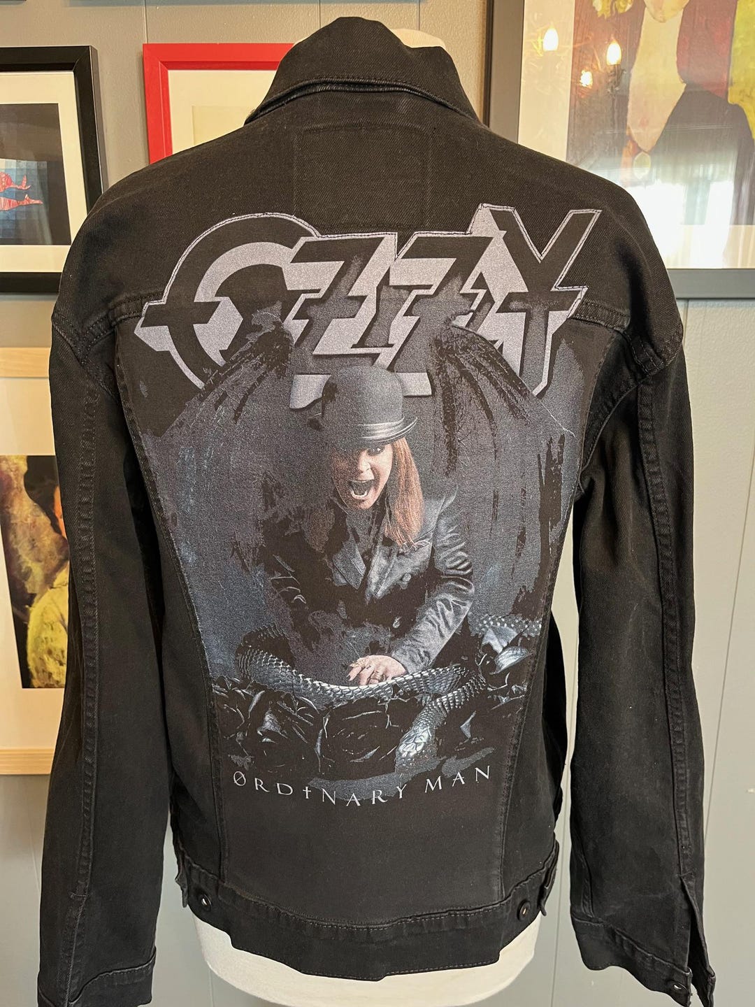 Ozzy Osbourne Up-cycled Black Levi's Denim Jacket Men's Size Large - Etsy