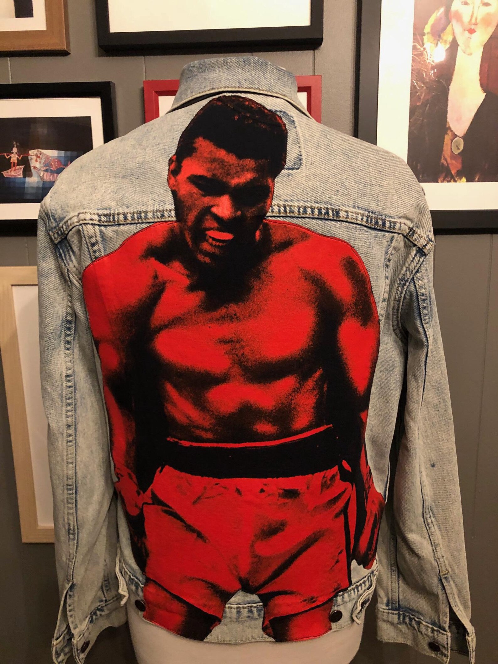 Muhammad Ali Up-cycled Levi's Denim Jacket Men's Size Medium - Etsy
