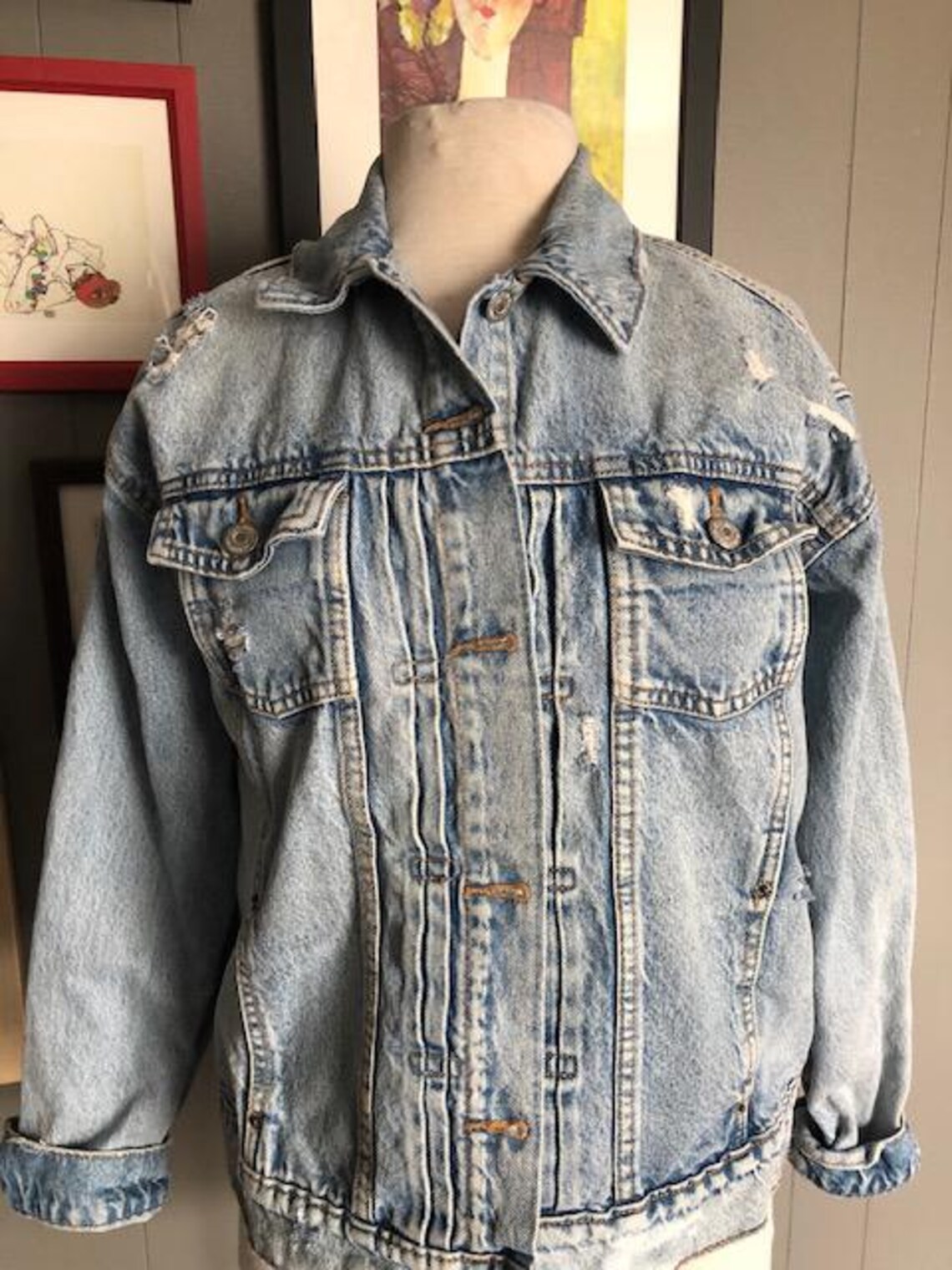 Florida Georgia Line Up-cycled Denim Jacket Women Size Large - Etsy