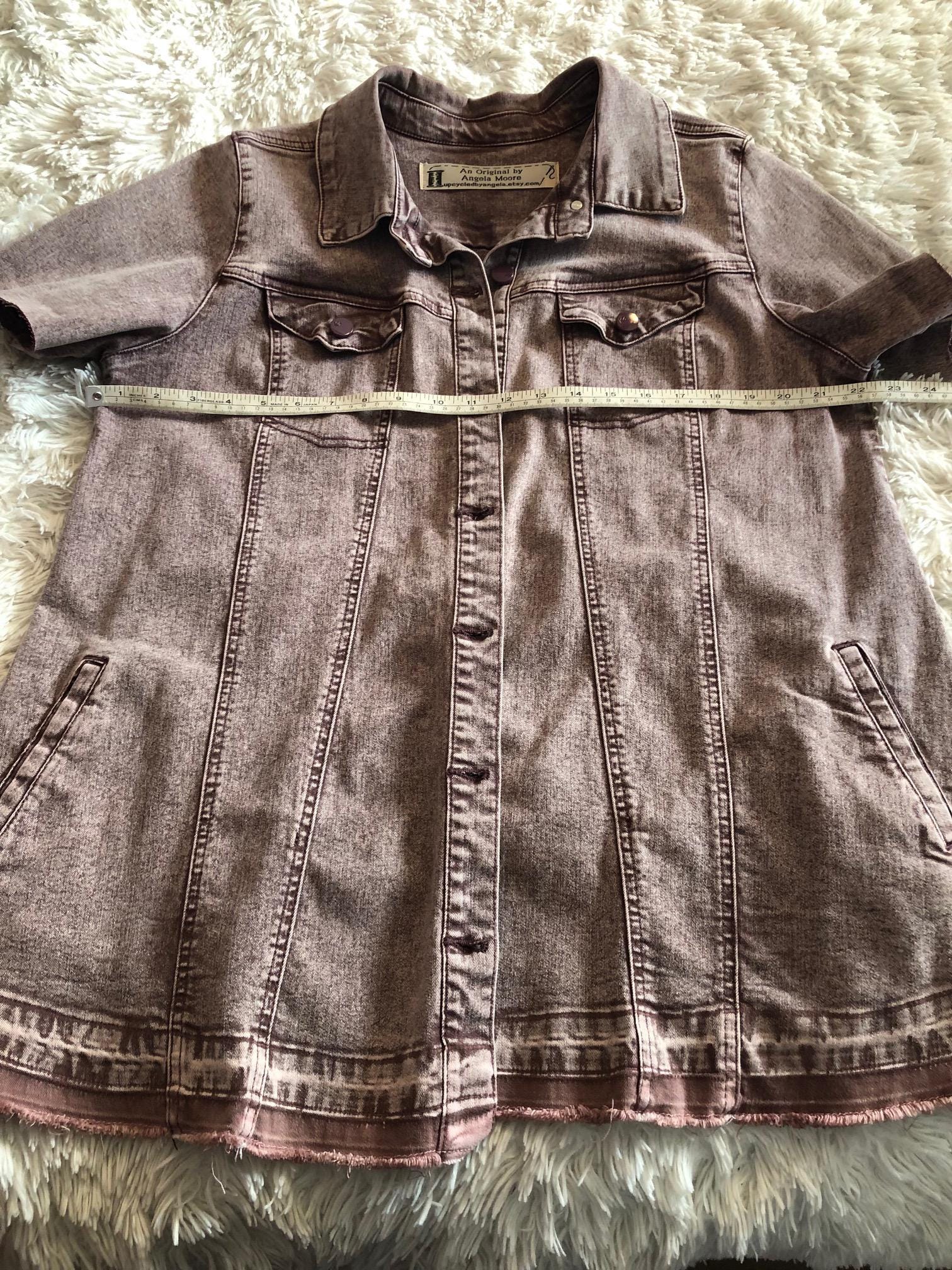 Prince Purple Rain Up-cycled Purple Long Line Denim Jacket/mini Dress ...