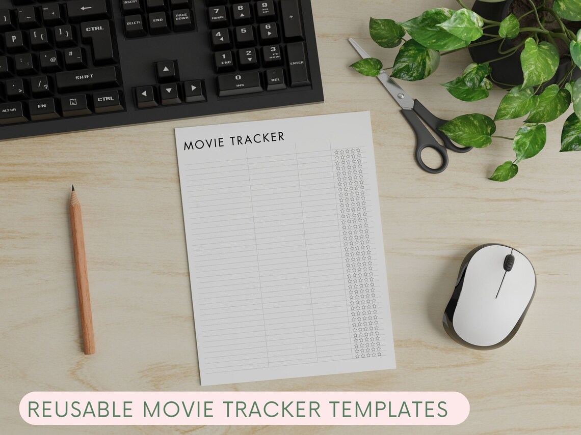 Movie Review, Movie Tracker, Printable Movie Review Template ...