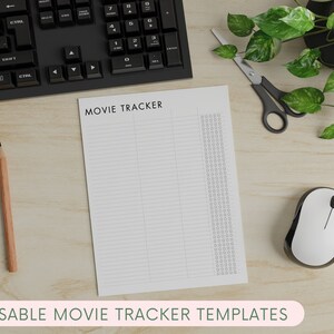 Movie Review, Movie Tracker, Printable Movie Review Template ...