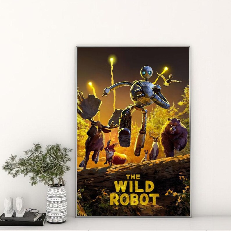 The Wild Robot Movie Posters, Frameless, Canvas Posters, Holiday Gifts ...