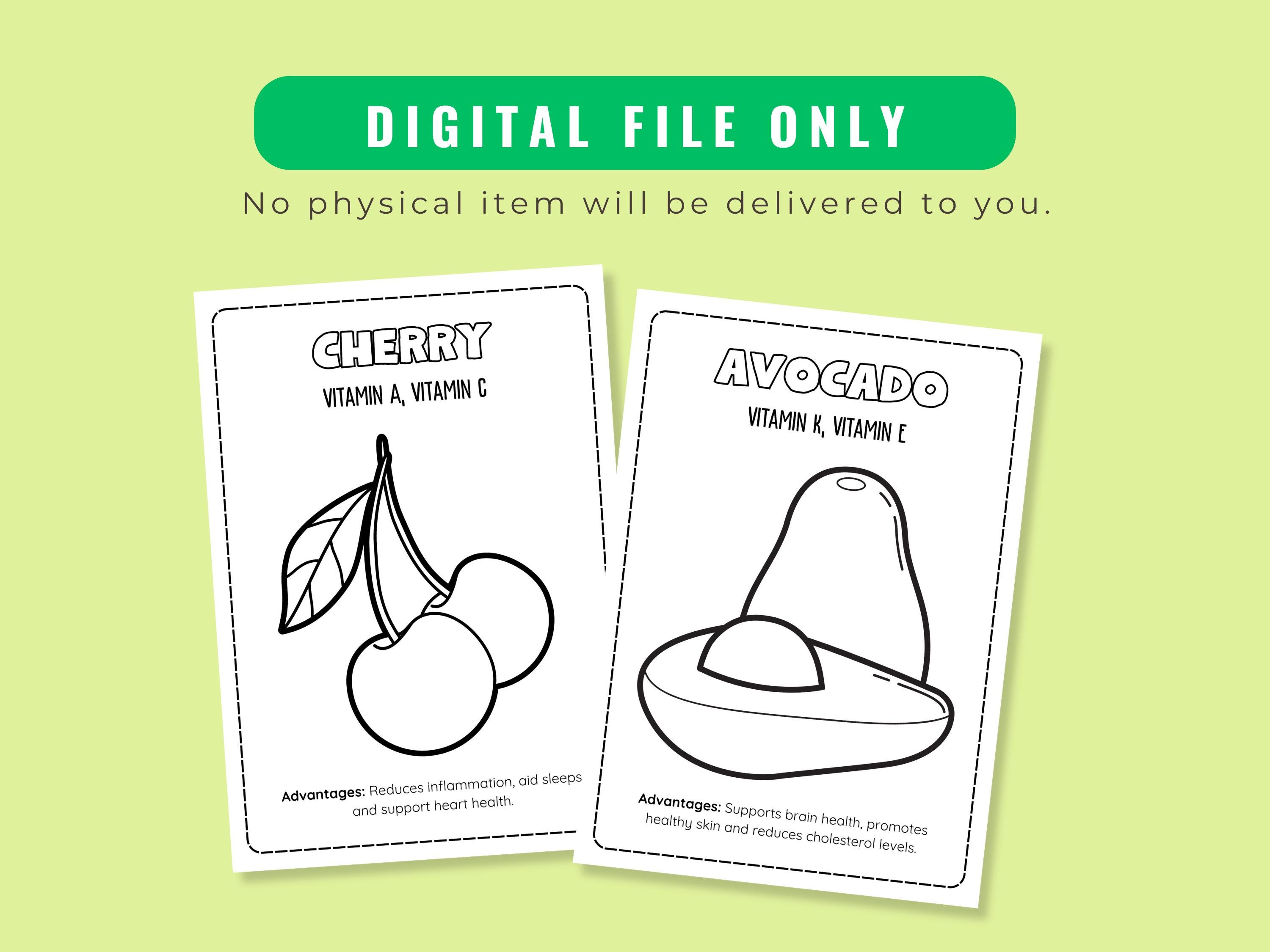 Fruits Printable Coloring Pages for Kids L Preschool L Preschool L ...